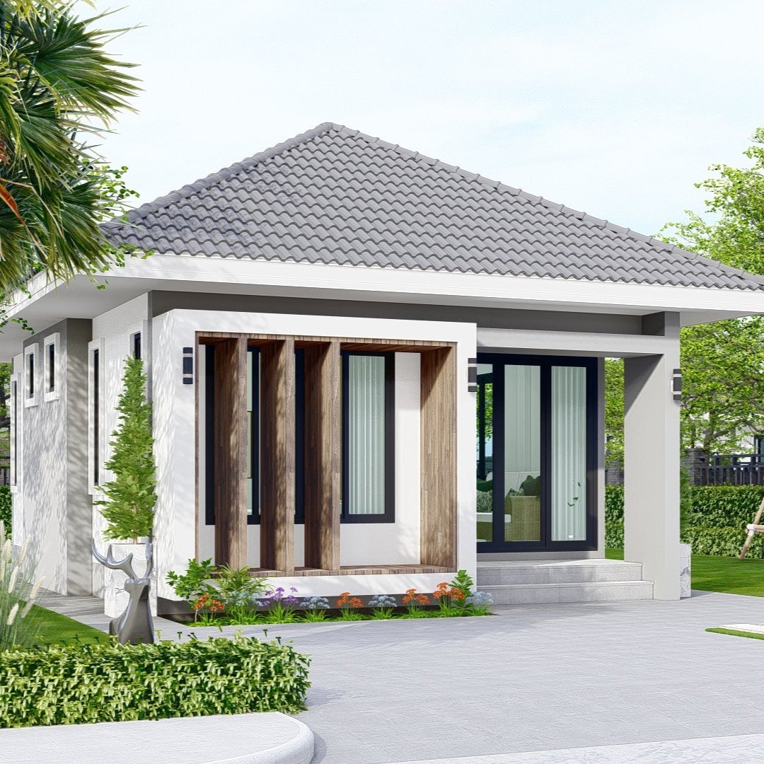 [Sold] บ้านเดี่ยว 2 ห้องนอน 2 ห้องน้ำ สไตล์ Modern Tropical @พ่อขุนทะเ – proviewliving